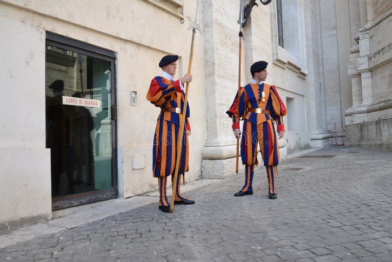 Vatican guard. Rome. Italy editorial stock photo. Image of summer ...