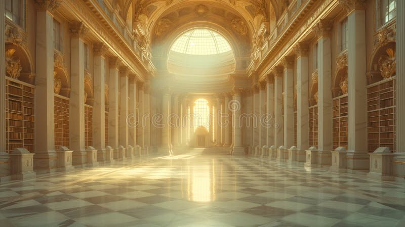 Vatican Library Interior Version Stock Illustration - Illustration of ...