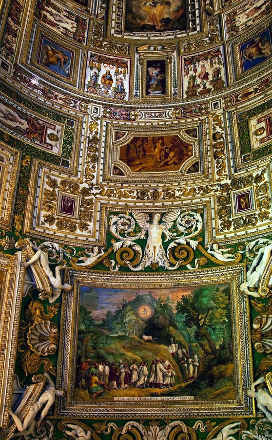 Vatican Museum Map Room Rome Editorial Stock Photo - Image of ceiling ...