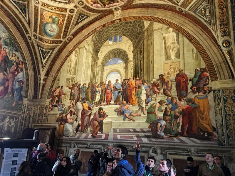 The School of Athens by Raphael in Apostolic Palace in Vatican C ...