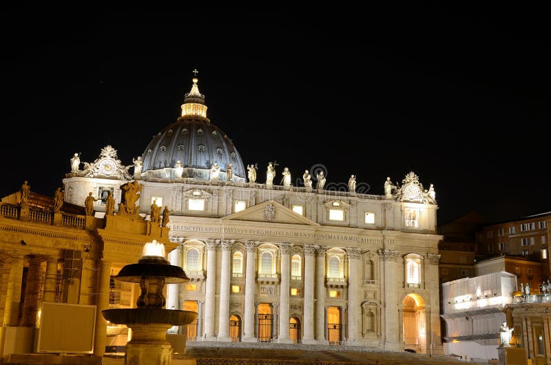 Vatican at Night editorial photography. Image of panoramic - 25820012