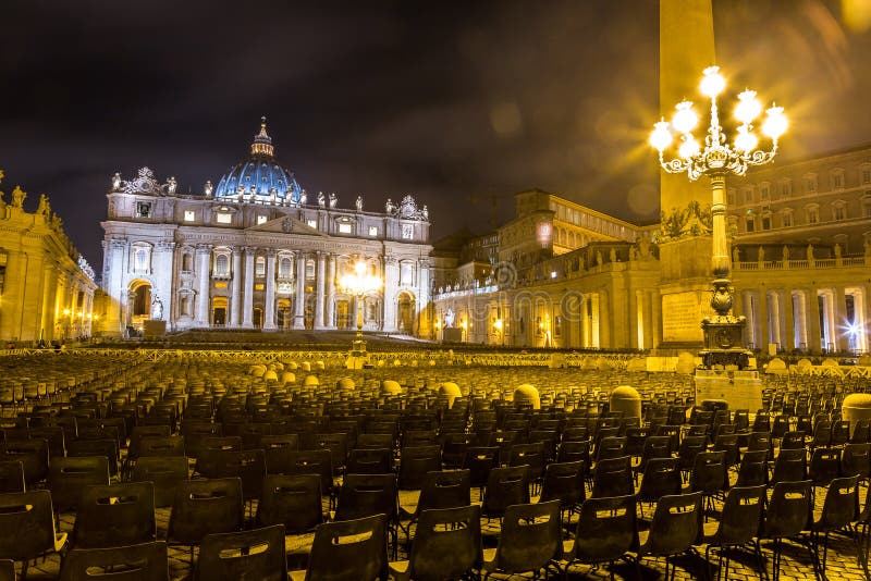 Vatican at night editorial stock image. Image of italian - 187898624