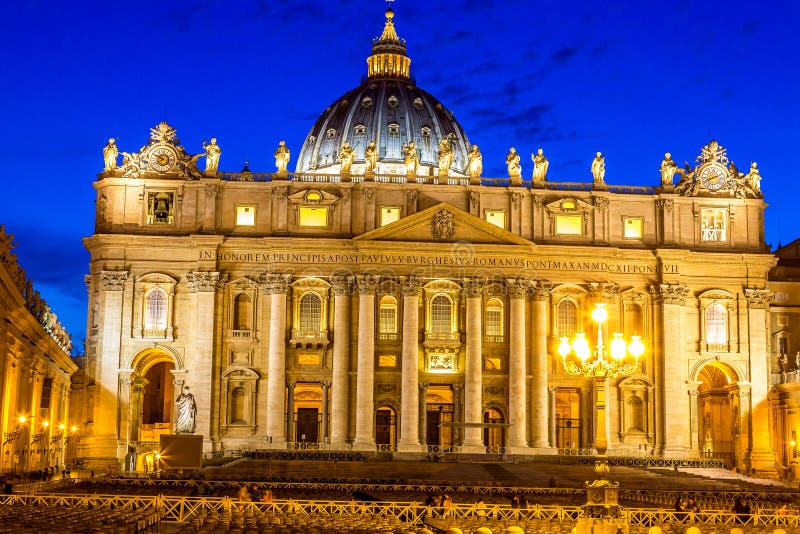 Vatican at night editorial photography. Image of lamp - 187907327