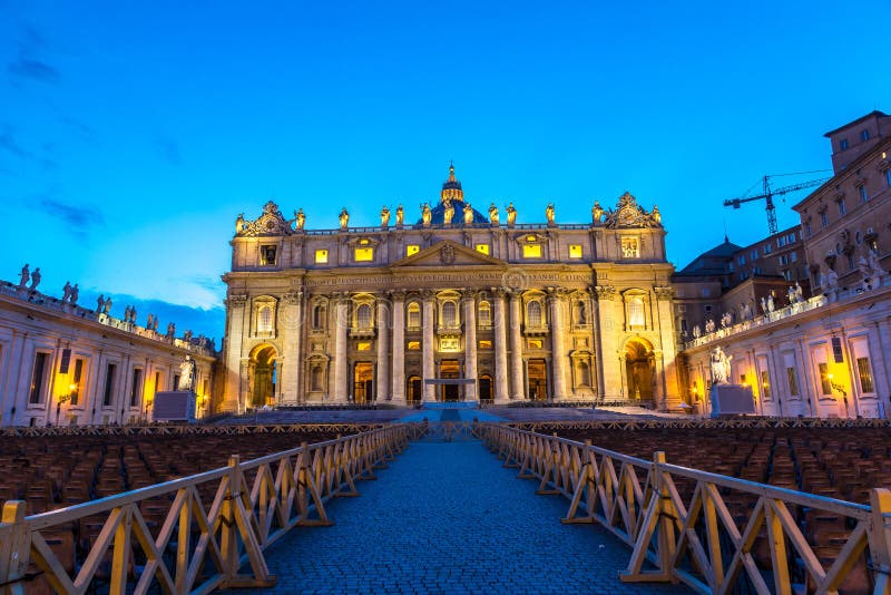 Vatican at night editorial image. Image of illuminated - 190345375