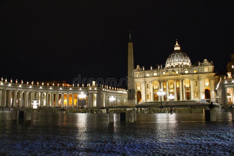 The Vatican at Night editorial image. Image of italian - 115475855