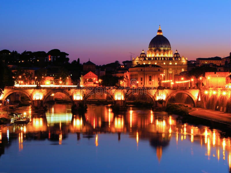 Vatican at Night stock image. Image of tevere, tiber - 14453049