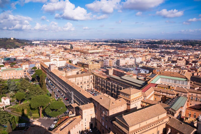 Vatican and Rome City, Italy Seen from Above Stock Photo - Image of ...