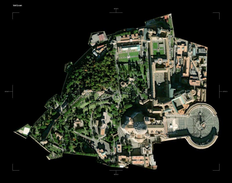 Vatican Shape on Black. Topo Standard Stock Illustration - Illustration ...