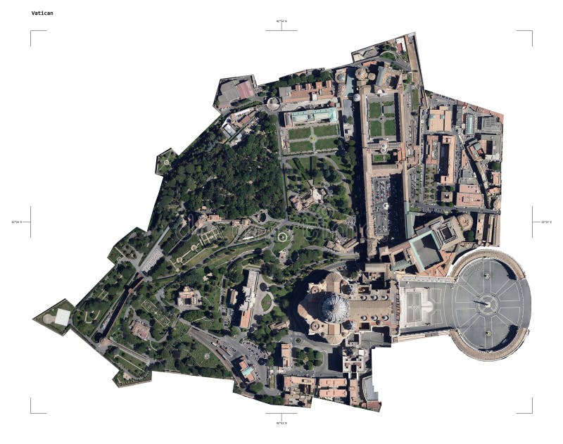 Vatican Shape on Black. High-res Satellite Stock Illustration ...