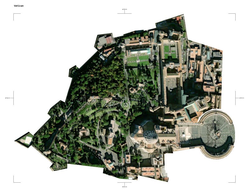 Vatican Shape on White. Low-res Satellite Stock Illustration ...
