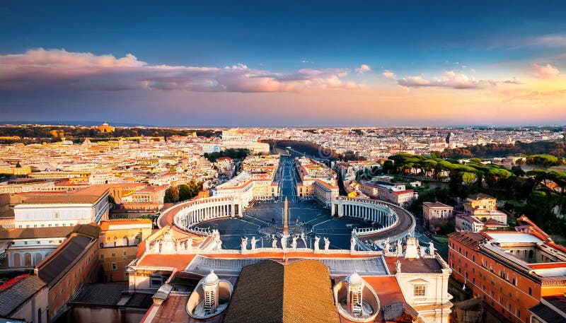 Vatican square stock illustration. Illustration of downtown - 356758088