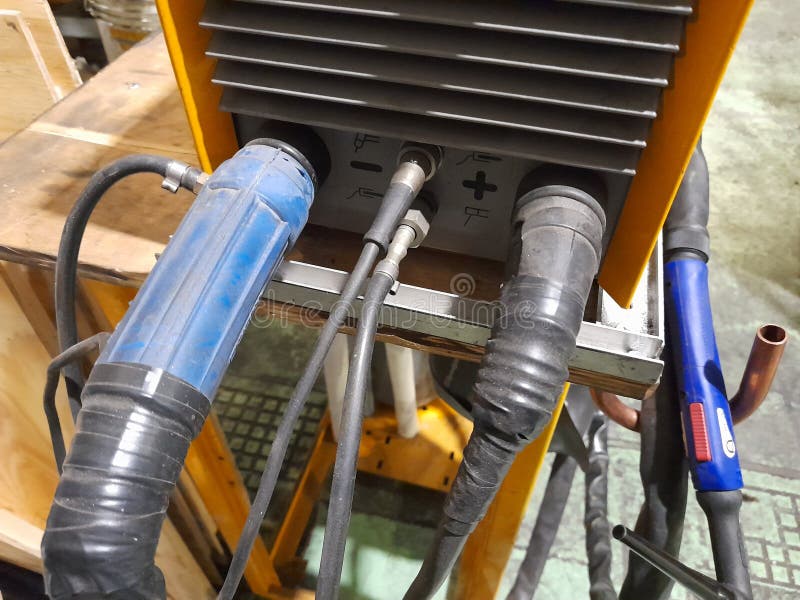 Vatlrio Cable Bundle of a Welding Machine in a Carpentry Stock Image ...