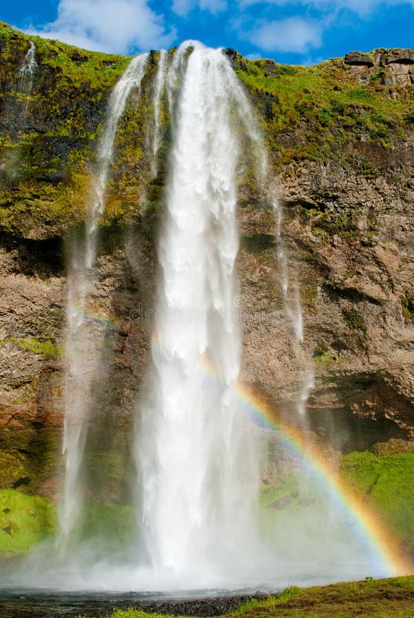 Vattenfall fotografering för bildbyråer. Bild av mossa - 13213645