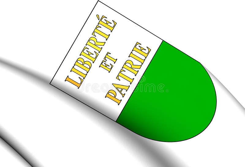 Vaud Coat of Arms, Switzerland. Stock Illustration - Illustration of ...