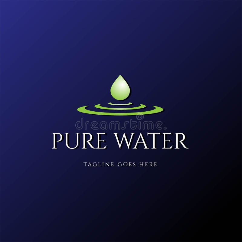 Pure Water Aqua Liquid Oil Drop Logo Design Vector Stock Vector ...
