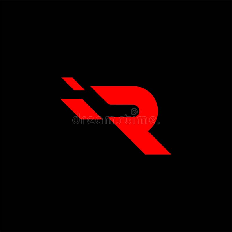 Simple Red Initial Letter R Monogram Logo Design Vector Stock Vector ...