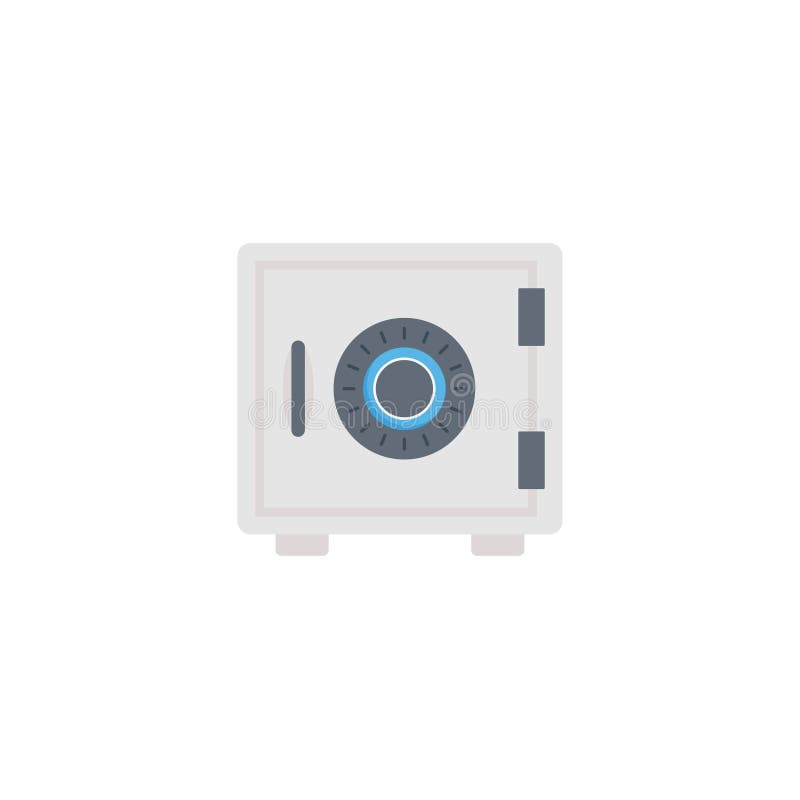 Vault Vector Flat Colour Icon Stock Vector - Illustration of security ...