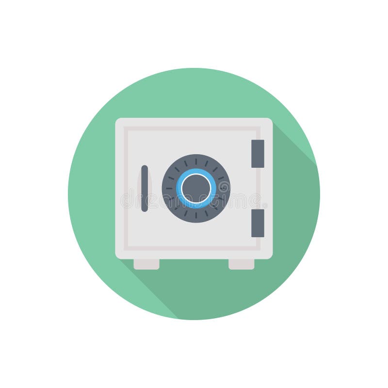 Vault Vector Flat Colour Icon Stock Vector - Illustration of safety ...