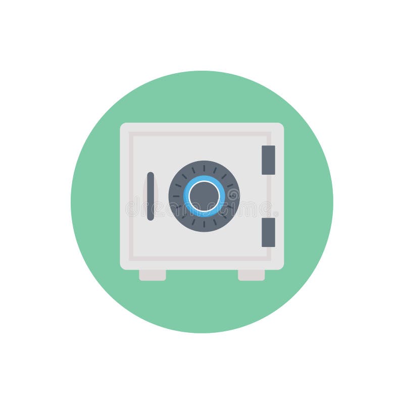 Vault Vector Flat Colour Icon Stock Vector - Illustration of desktop ...