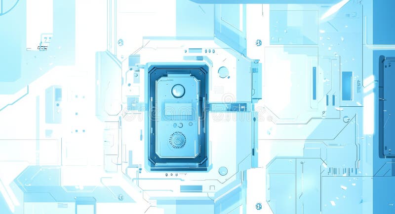 Vault Door and Artificial Intelligence Network for Cyber Security Stock ...