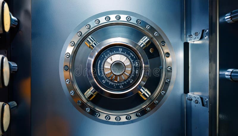 Vault Door with a Combination Lock Inside. Generative AI Stock Image ...