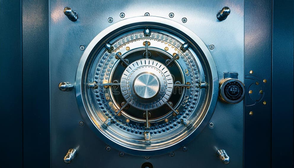 Vault Door with a Combination Lock Inside. Generative AI Stock Image ...