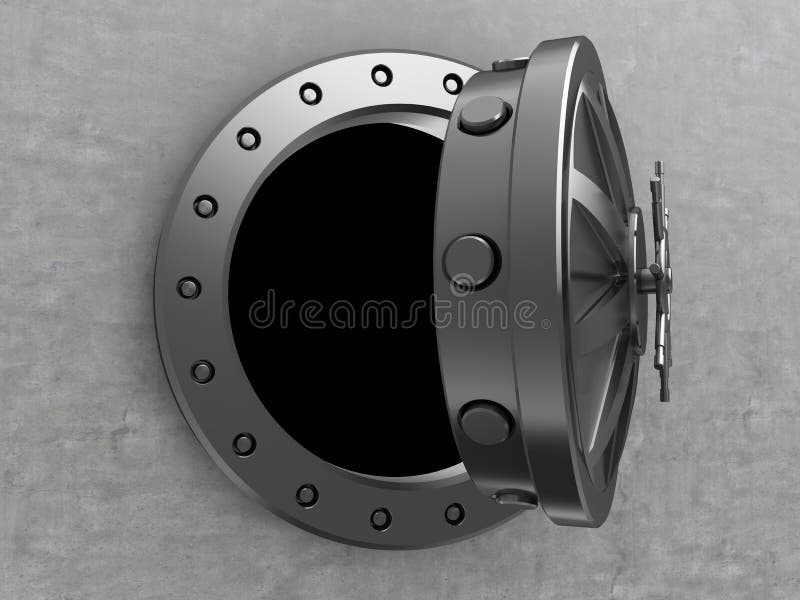 Bank vault door stock illustration. Illustration of combination - 14130709