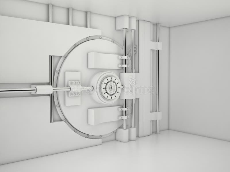 Vault Door, 3D stock illustration. Illustration of security - 49169176