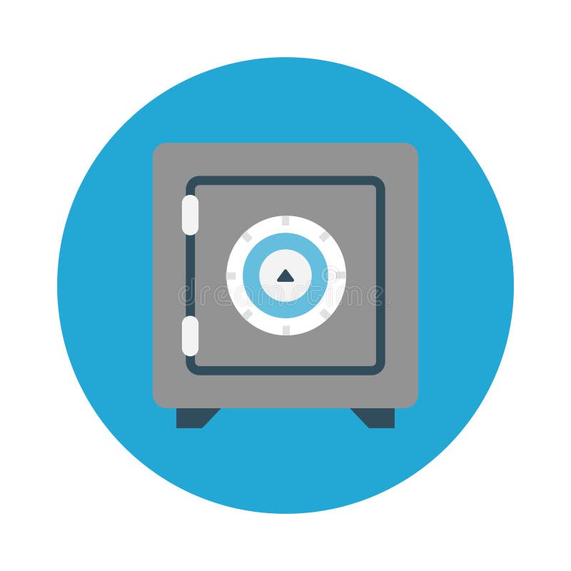 Vault flat vector icon stock vector. Illustration of closed - 157473679