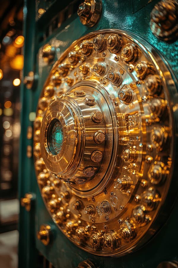 A Vault with Gold in a Bank Safe. Bank Safe Deposit Box Stock Image ...