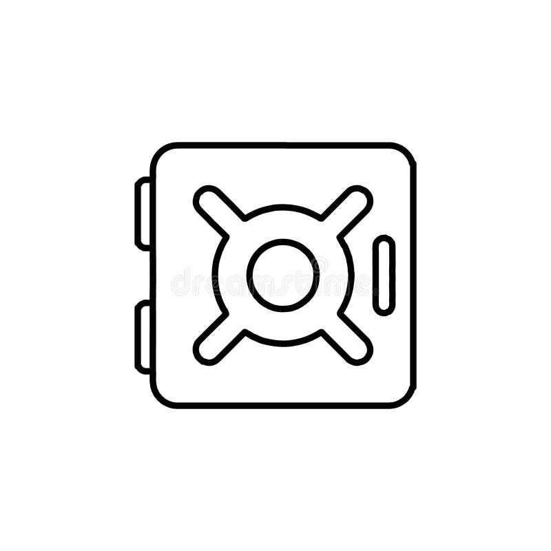 Vault Icon Flat Logo Isolated Symbol Stock Illustration - Illustration ...