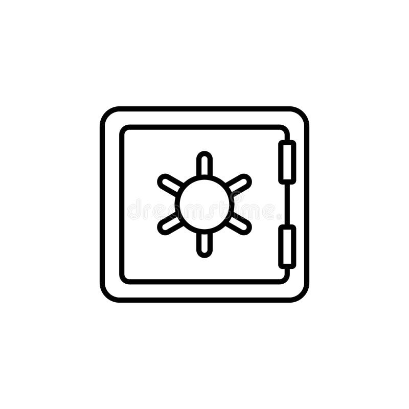 Vault Icon Flat Logo Isolated Symbol Stock Illustration - Illustration ...