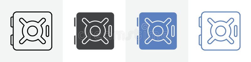 Vault Icon Vector Set Use for Web Stock Vector - Illustration of ...