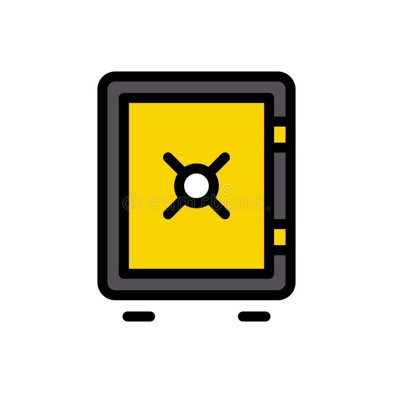 Vault Vector Color Line Icon Stock Vector - Illustration of design ...