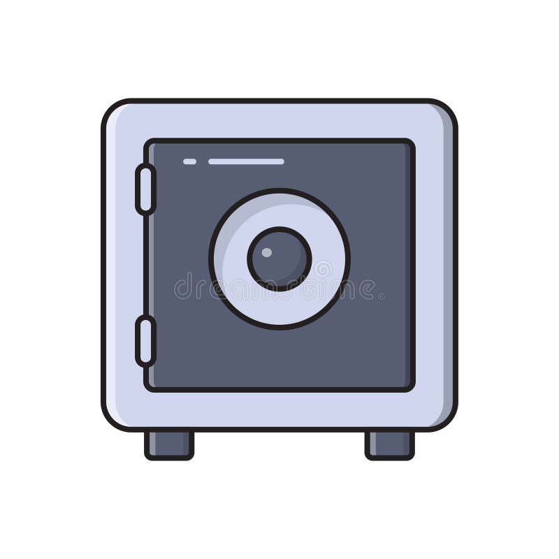 Vault Vector Flat Color Icon Stock Vector - Illustration of flat, safe ...