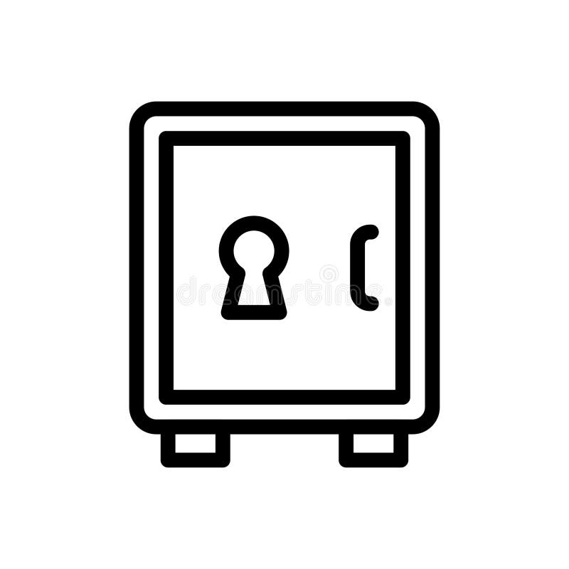 Vault Vector Thin Line Icon Stock Vector - Illustration of vector, thin ...