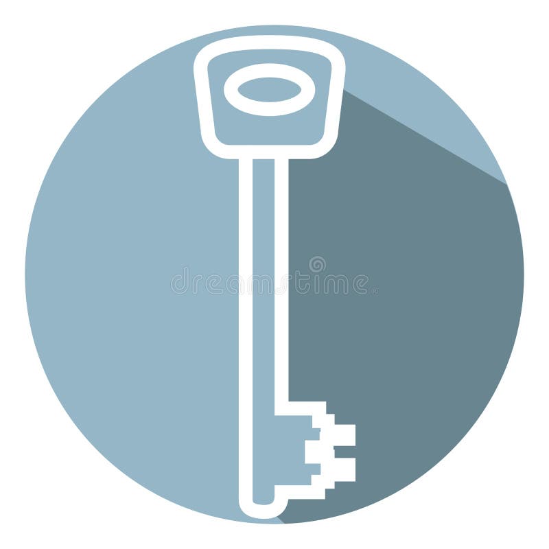 Vault key, icon stock vector. Illustration of safety - 261068308