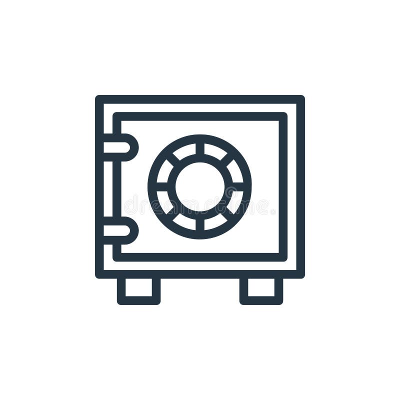 Vault Vector Solid Icon Design Illustration. Bank Symbol on White ...