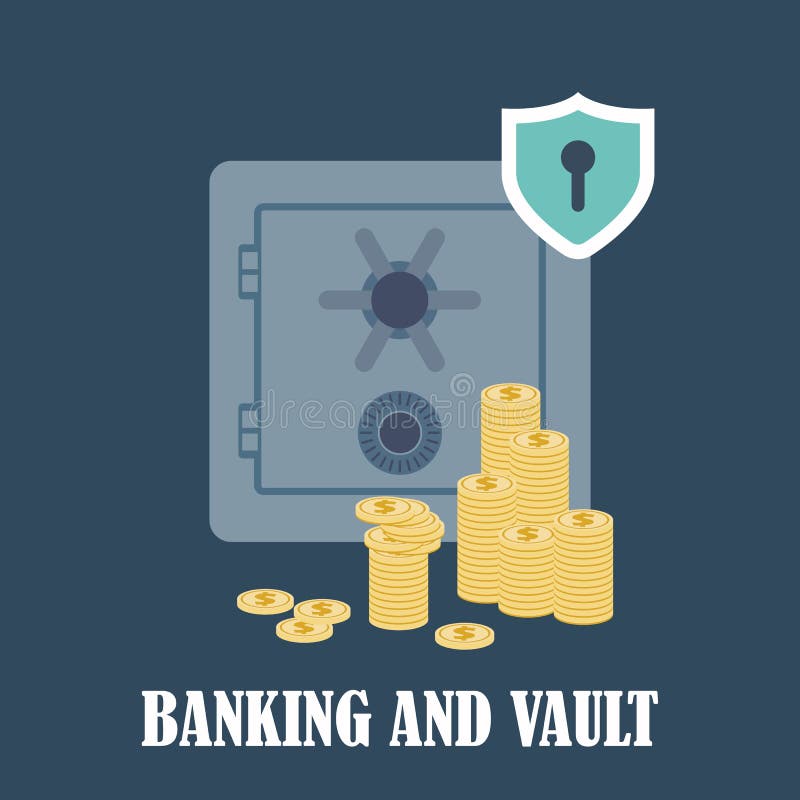 Vault vector illustration. stock vector. Illustration of security ...