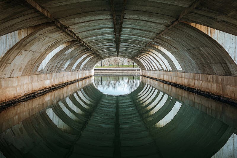 Vaulted Bridge Structure Creates Stunning Mirror Reflection Beneath in ...