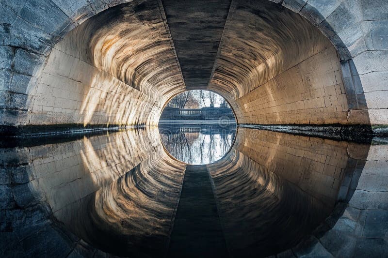 Vaulted Bridge Structure Creates Stunning Mirror Reflection Beneath in ...