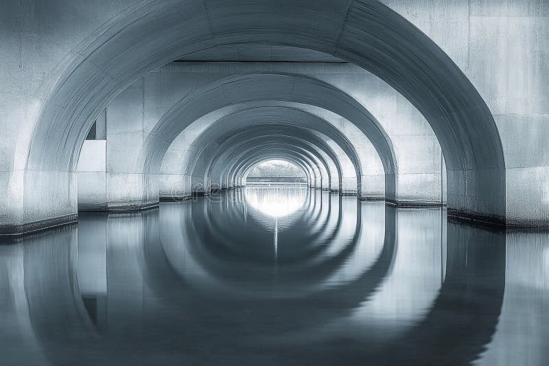 Vaulted Bridge Structure Creates Stunning Mirror Reflection Beneath in ...