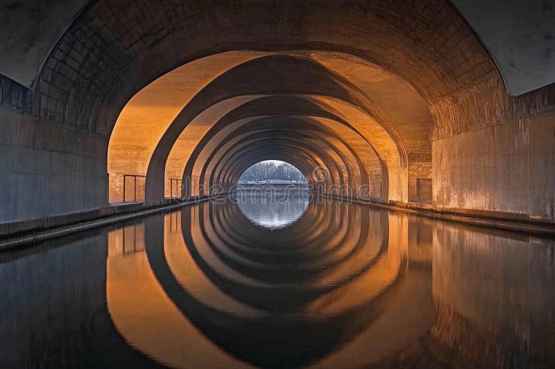 Vaulted Bridge Structure Creates Stunning Mirror Reflection Beneath in ...