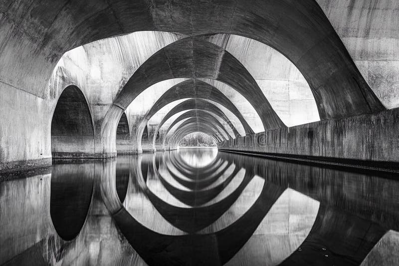 Vaulted Bridge Structure Creates Stunning Mirror Reflection Beneath in ...