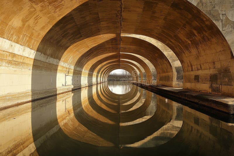 Vaulted Bridge Structure Creates Stunning Mirror Reflection Beneath in ...