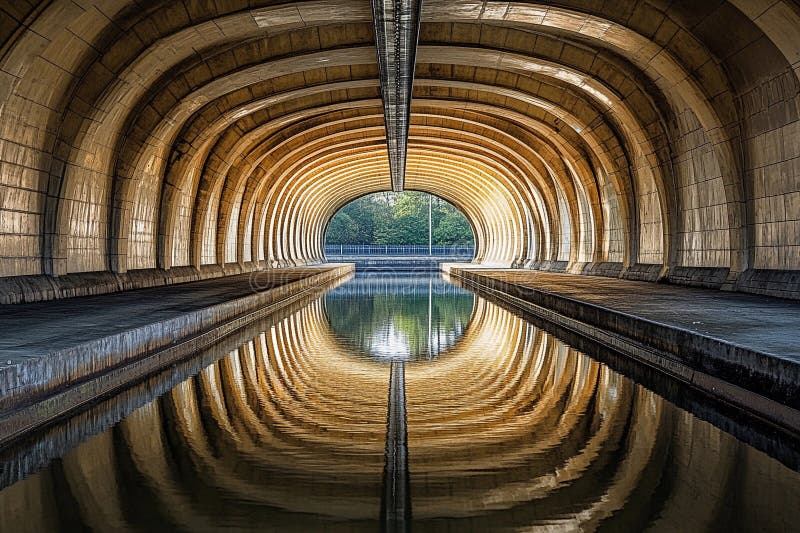 Vaulted Bridge Structure Creates Stunning Mirror Reflection Beneath in ...