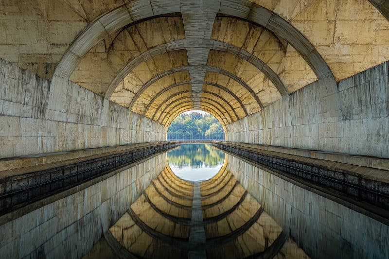 Vaulted Bridge Structure Creates Stunning Mirror Reflection Beneath in ...