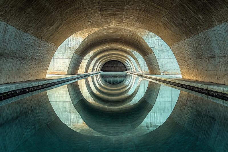Vaulted Bridge Structure Creates Stunning Mirror Reflection Beneath in ...