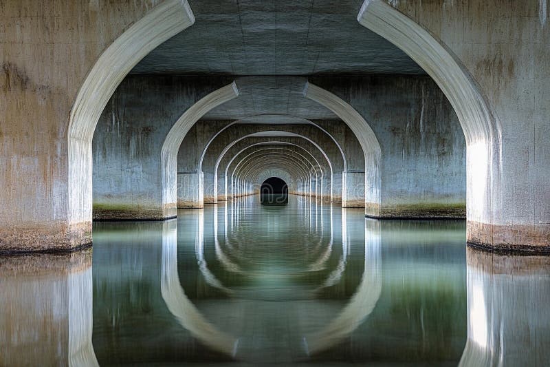 Vaulted Bridge Structure Creates Stunning Mirror Reflection Beneath in ...