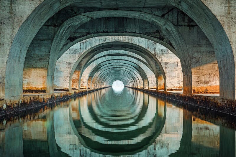 Vaulted Bridge Structure Creates Stunning Mirror Reflection Beneath in ...